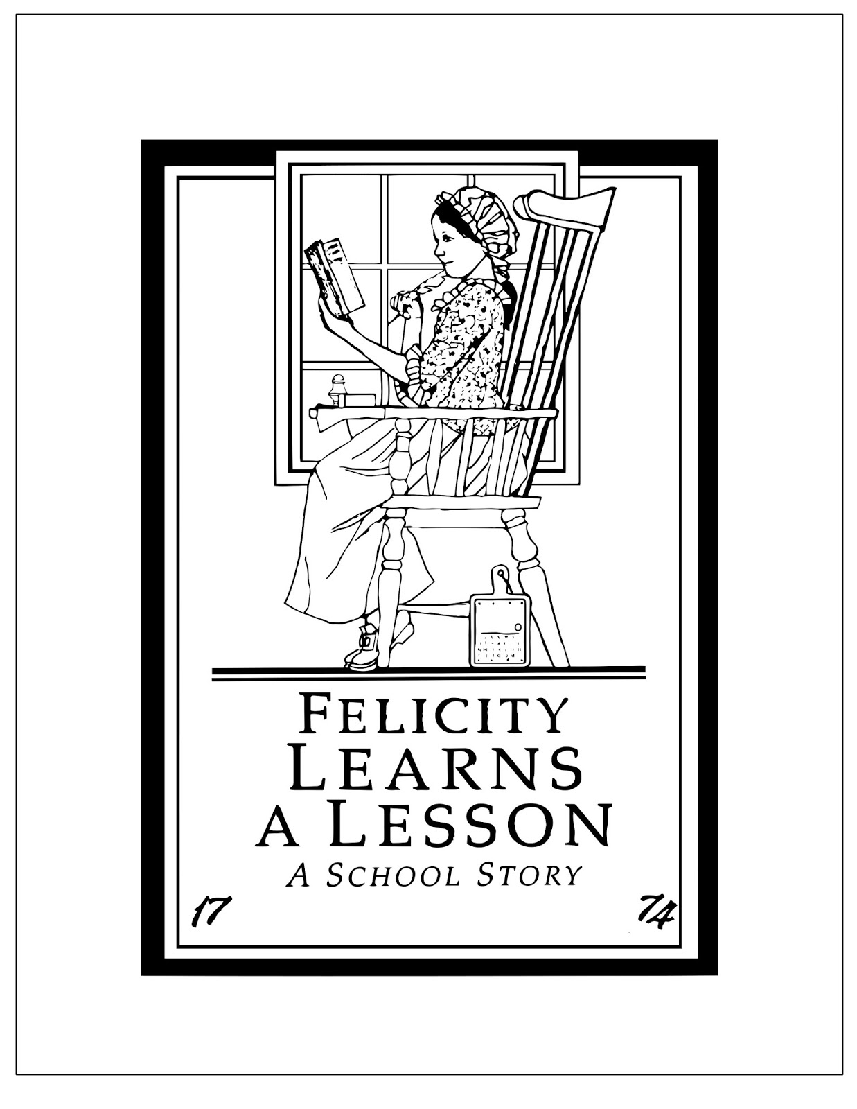 My Cup Overflows: American Girl Coloring Pages: Felicity