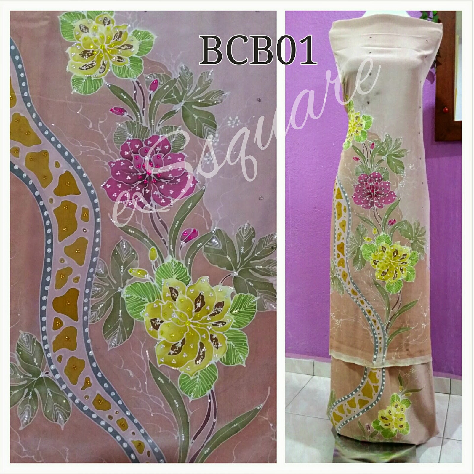 Batik Lukis Sutera Crepe Kelantan