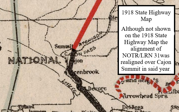 Cajon Pass; Cajon Pass Toll Road, National Old Trails Road, US Route 66 ...