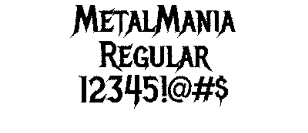 Metal Mania Font - Android Demand