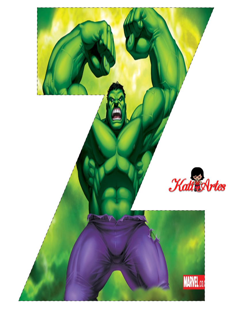 Alfabeto Gratis de Hulk. - Oh my Alfabetos!