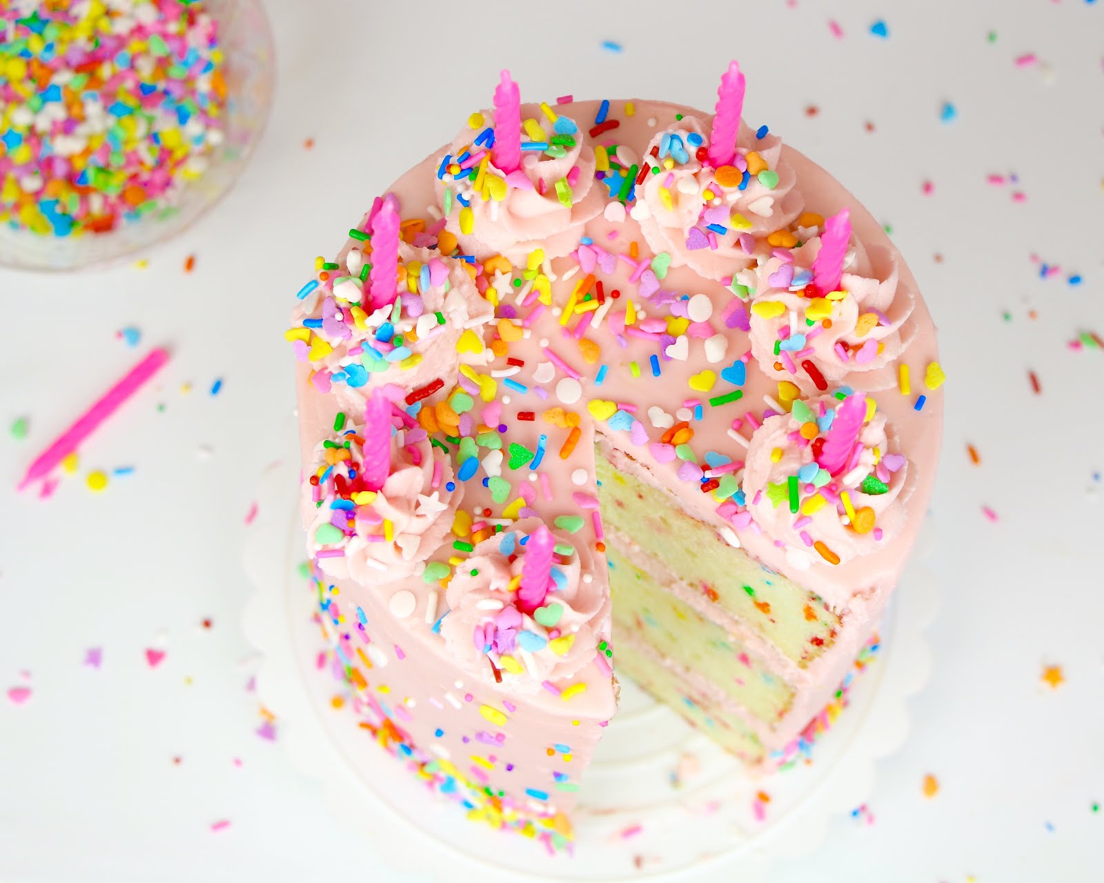 {VIDEO} THE BEST Homemade Funfetti Layer Cake From Scratch - The ...