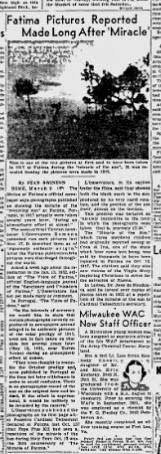 Blue Blurry Lines: The Miracle of Fatima: Photographic Proof from the ...