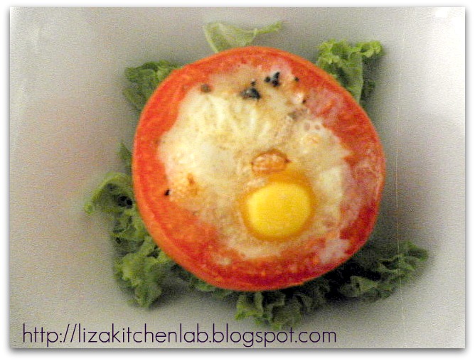 My Kitchen Lab Eggs Baked In Tomatoes