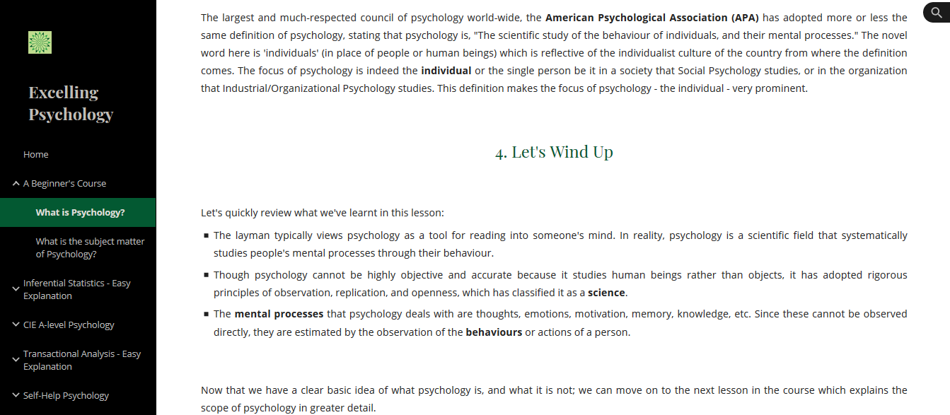 Learn Psychology for Beginners, a free course on the Excelling ...