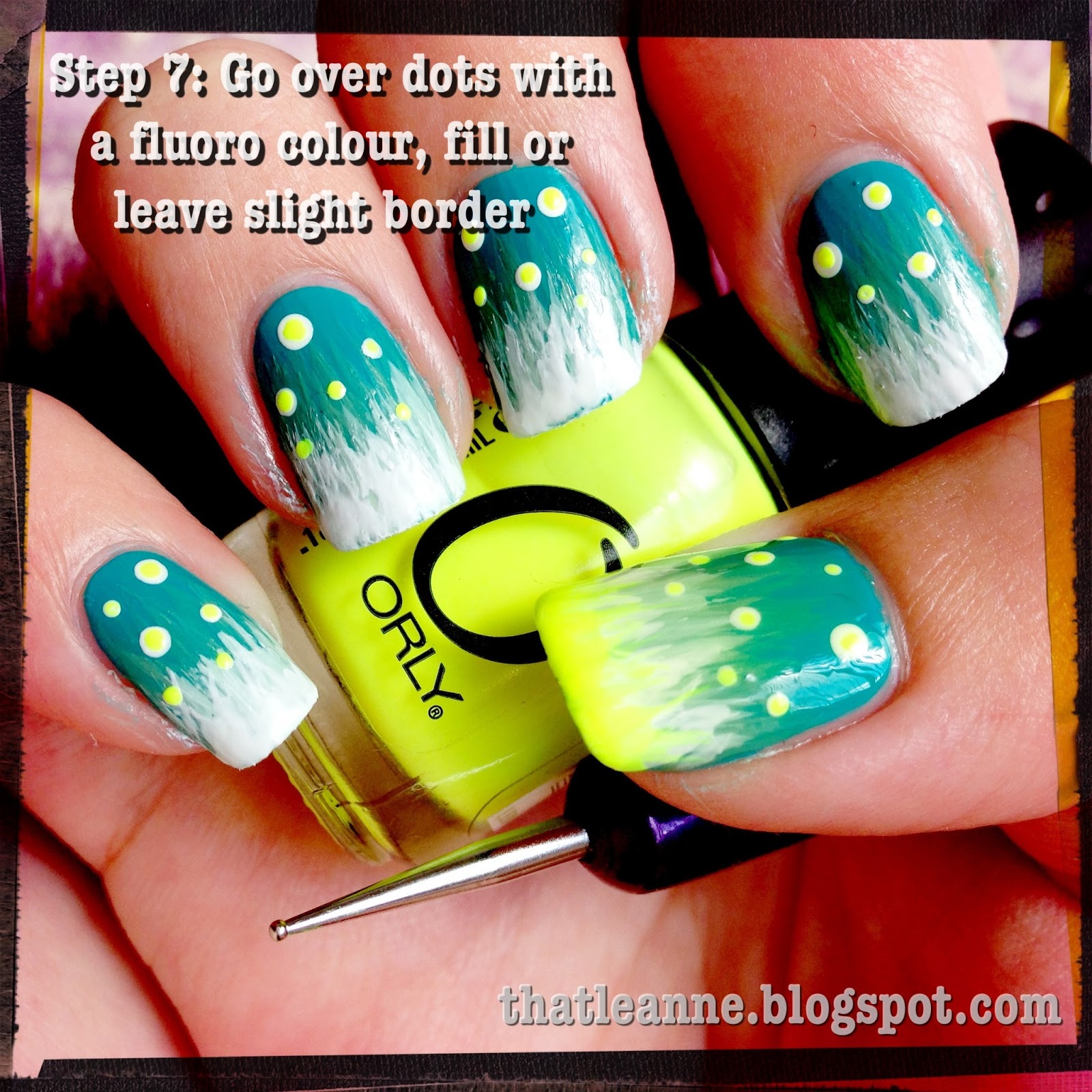 thatleanne: Fireflies inspired nail Tutorial feat. Orly Glowstick