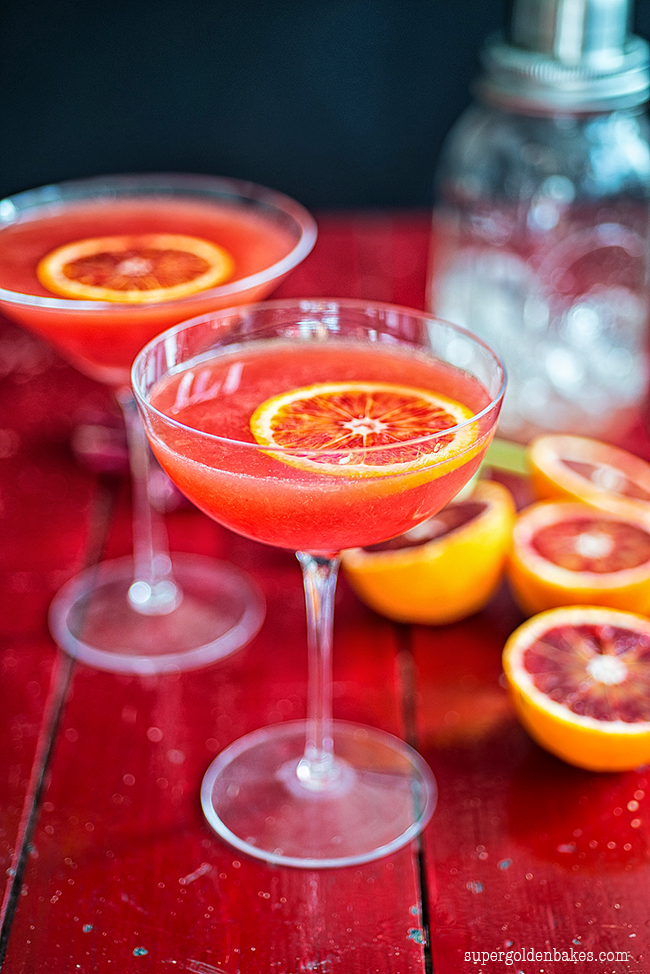 Cocktail Friday: Blood orange cosmopolitan supergolden bakes
