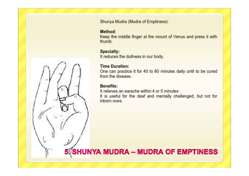 Mudra (Hand Formations or Seal) for Healing of Body & Mind