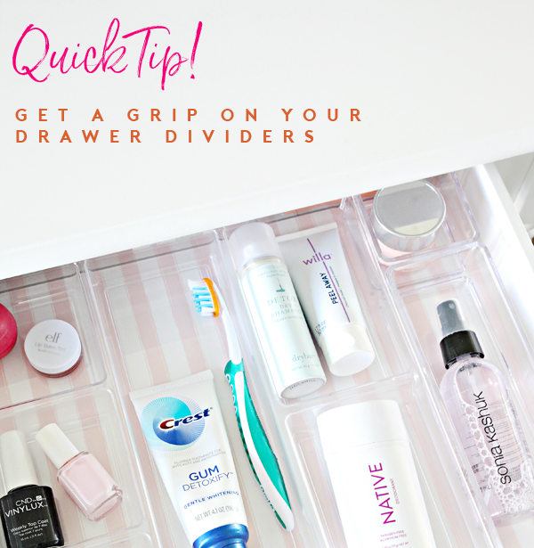 IHeart Organizing: Quick Tip! Get a Grip on your Drawer Dividers