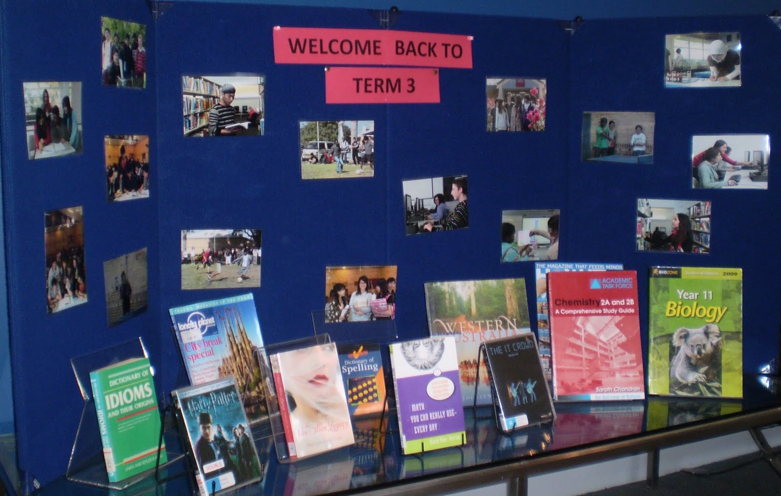 Canning College Library Displays: Welcome Back to Term 3