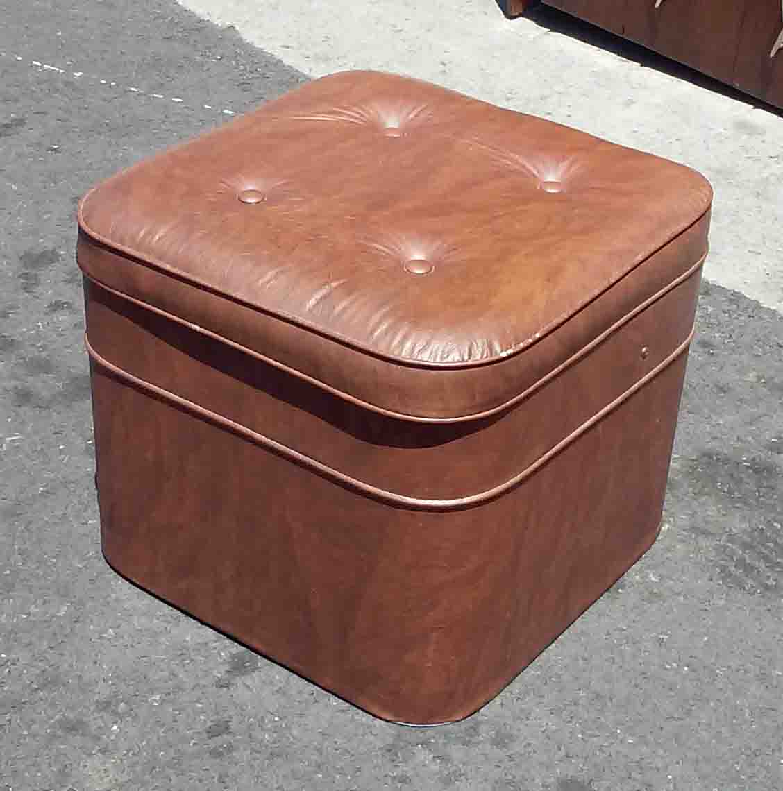 UHURU FURNITURE & COLLECTIBLES: SOLD Vintage Hassock with Storage - $20