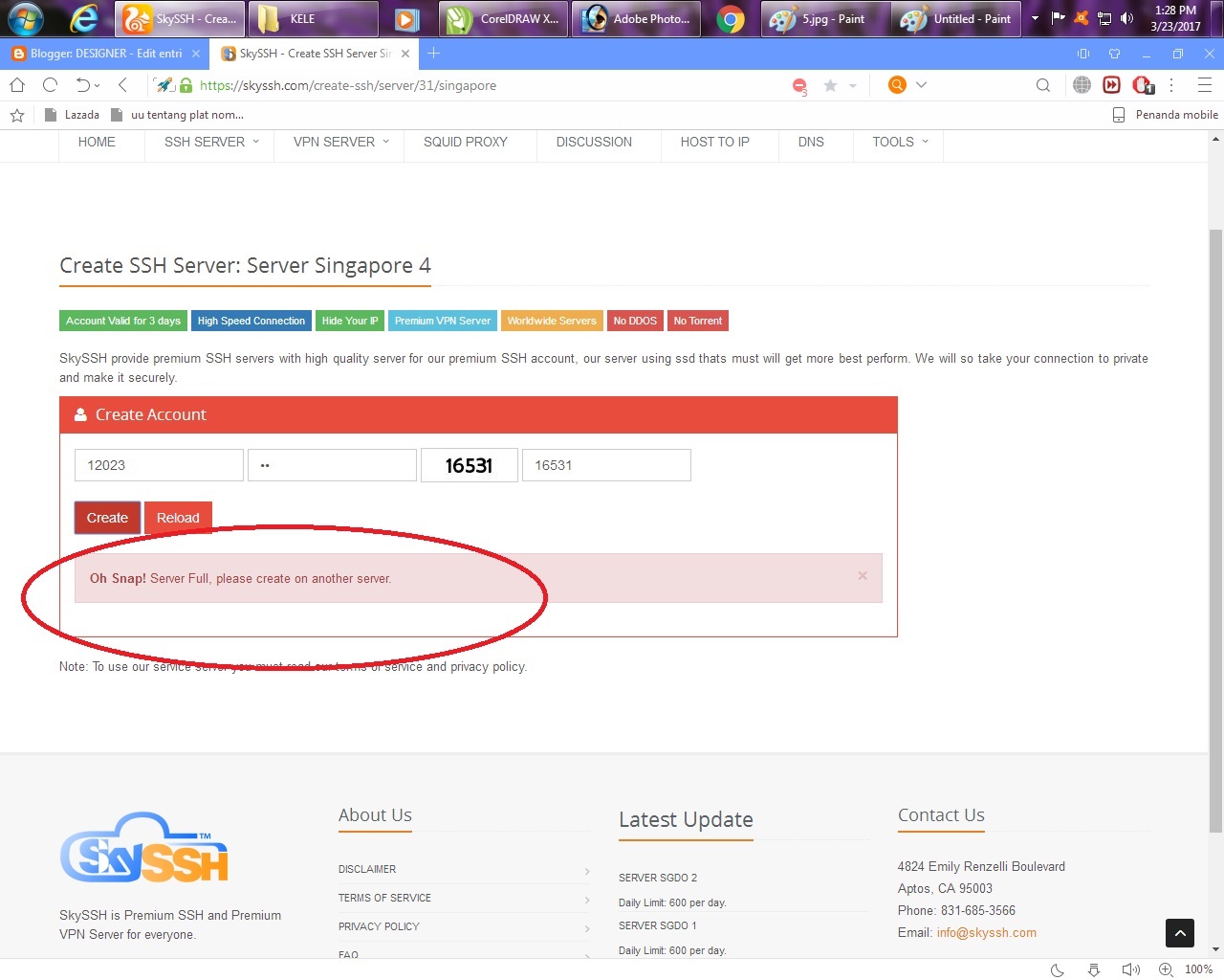 Cara membuat akun SSH gratis