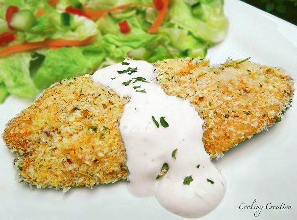 Cooking Creation: Italian Panko-Crusted Tilapia with Creamy Dill Sauce