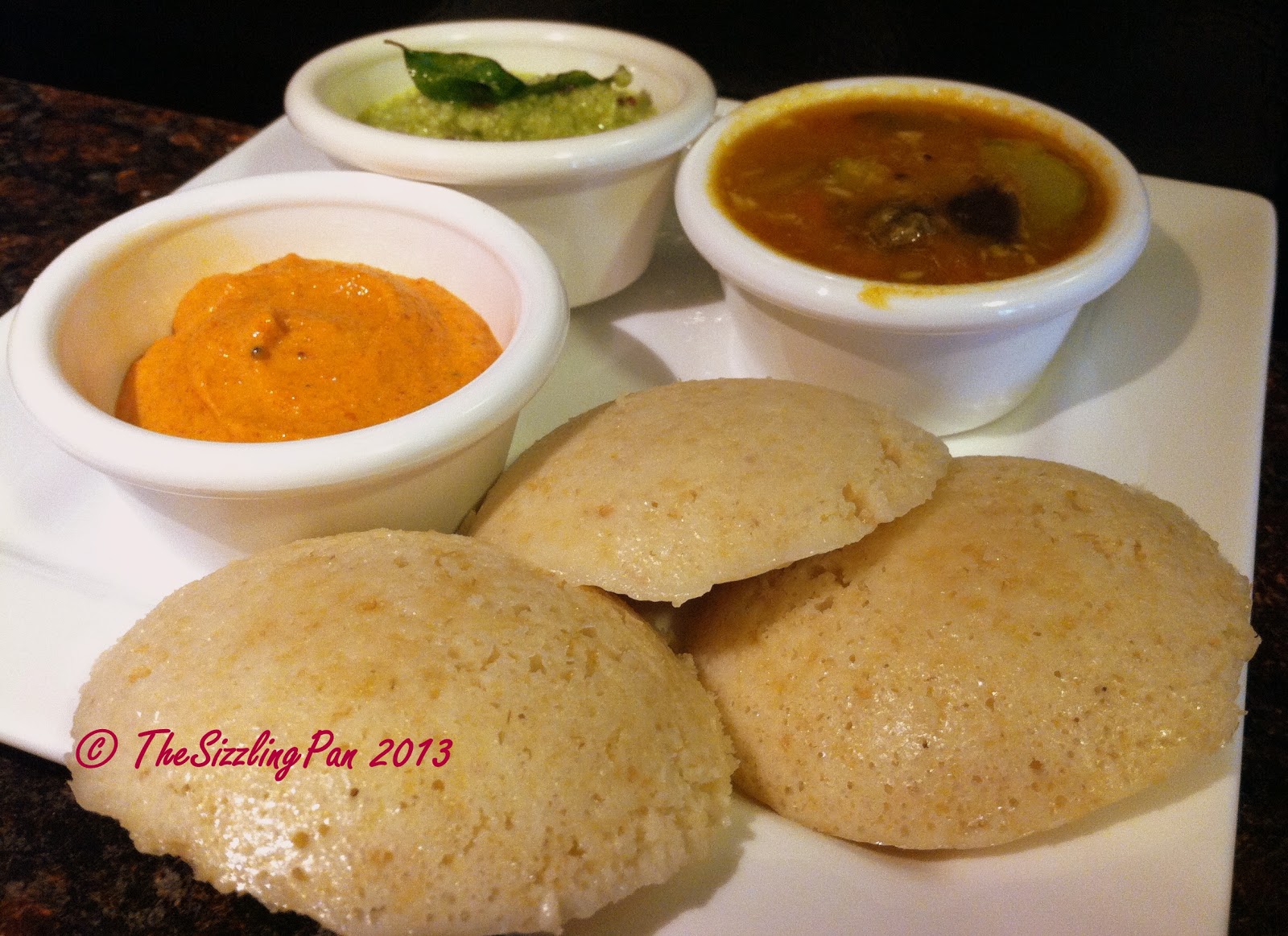 The Sizzling Pan: 'Wheat Dalia' Idlis