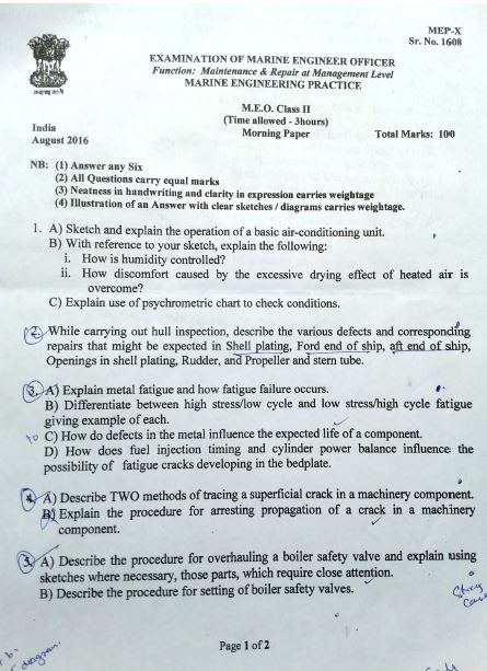 MEP 🔧- MEO Class 2 Papers