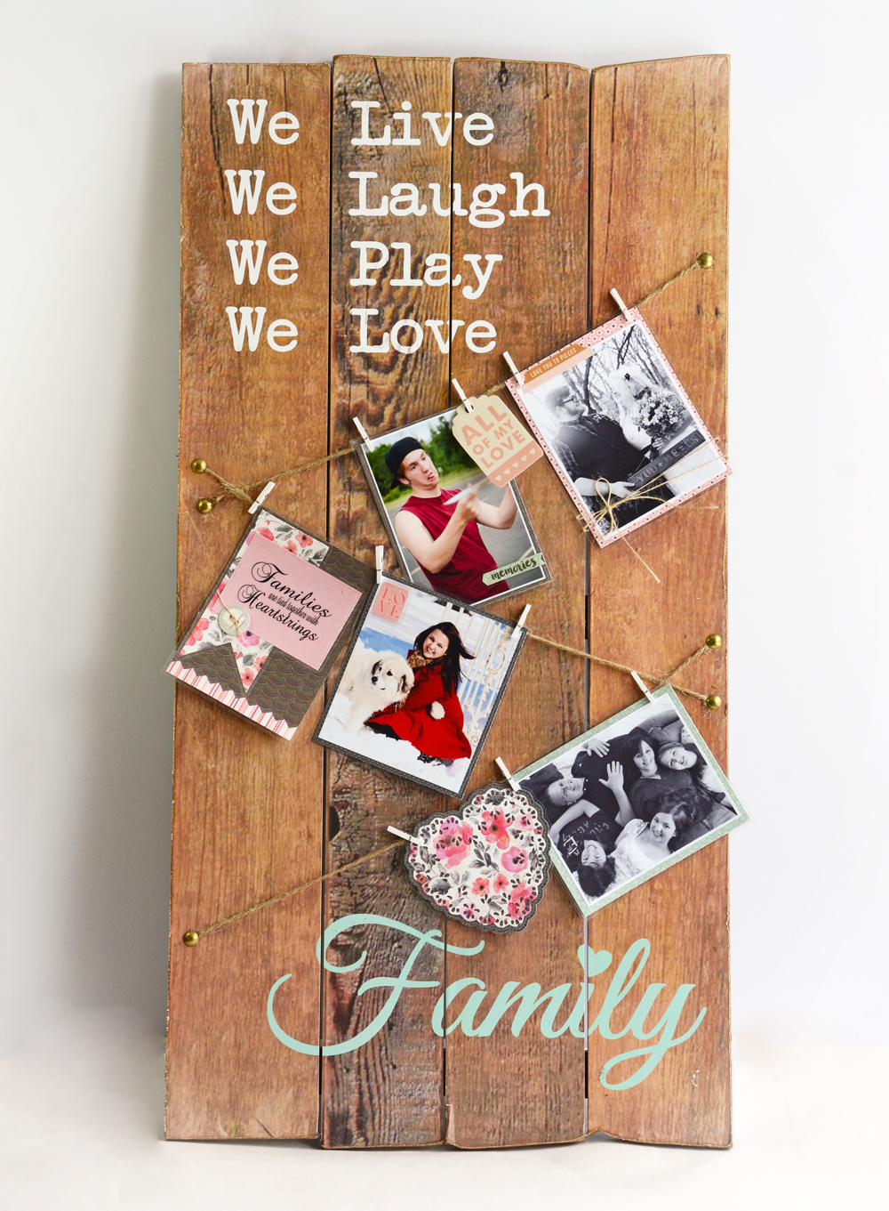 One Scrap at a Time: Family Laminate Photo Frame - Xyron