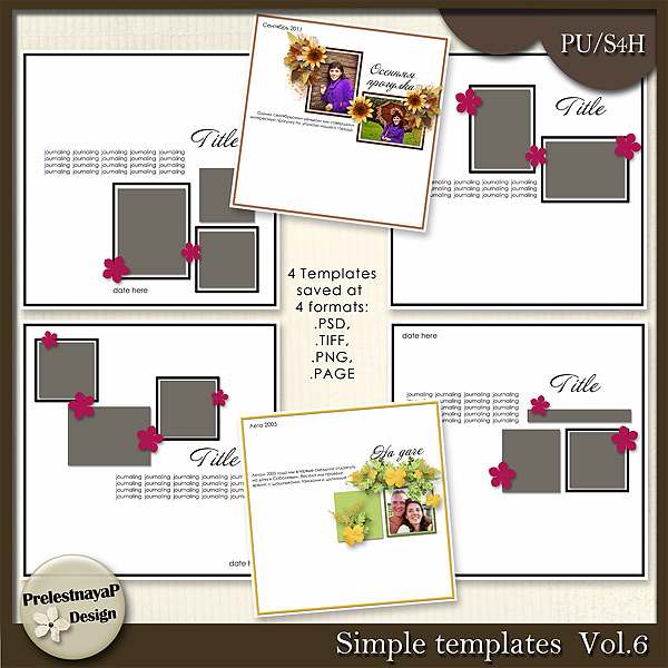New Simple templates Vol.5 and Vol.6 - Only $1.88 USD each pack!
