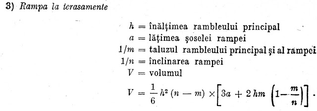 tabele matematice uzuale online: Volume uzuale, rampa de terasamente