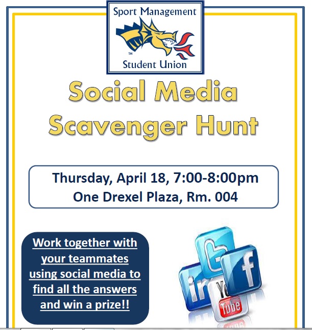 The Sports Complex: General Body Meeting: Social Media Scavenger Hunt ...