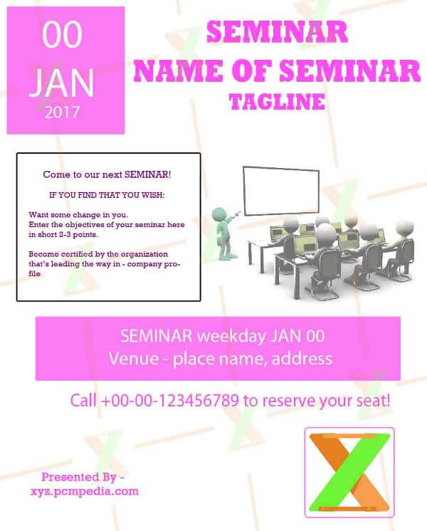 6 Simple Creative Posters for school and college Seminar - XYZpedia