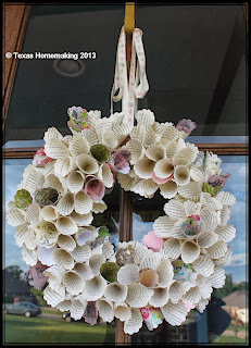 Texas Homemaking: Get Creative :: Make your own Paper Cone Wreaths
