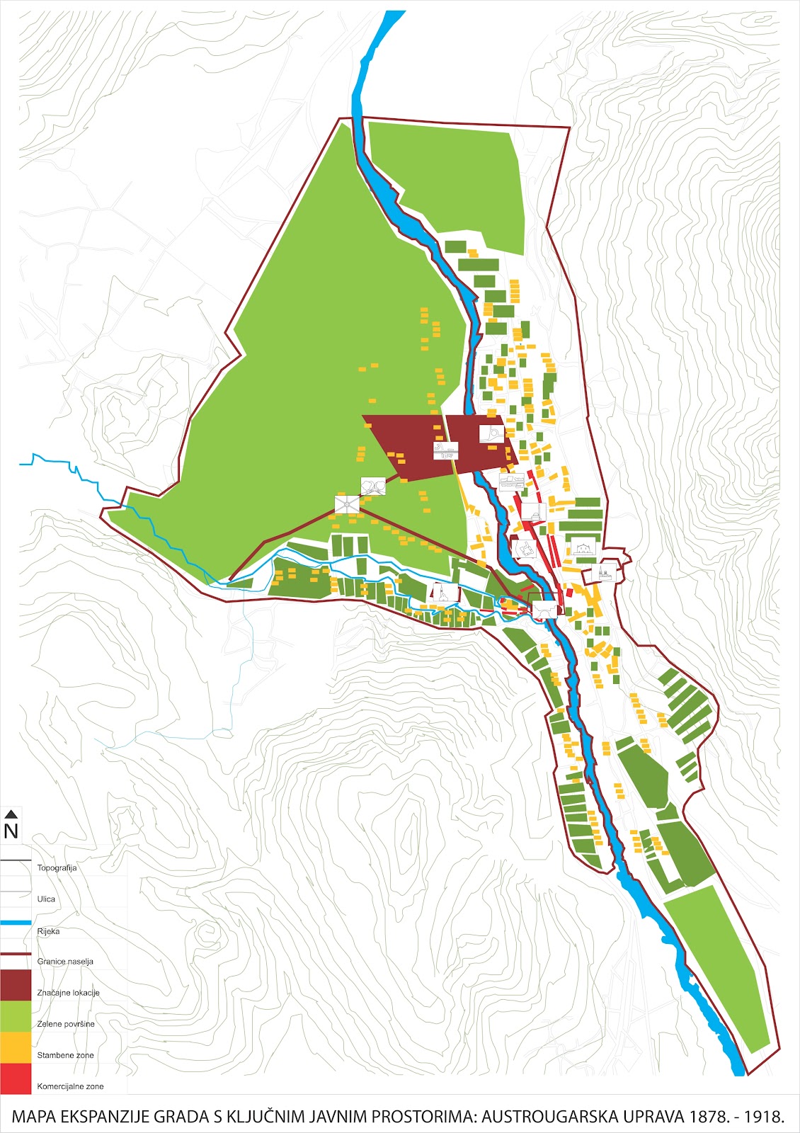 (RE)COLLECTING MOSTAR - MAPE: Mape ekspanzije grada Mostara