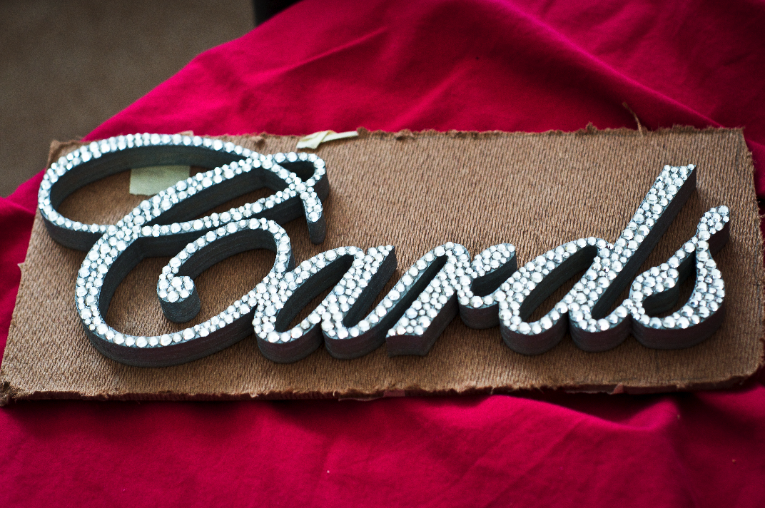 Sealed With A Kiss: Bedazzled Sign