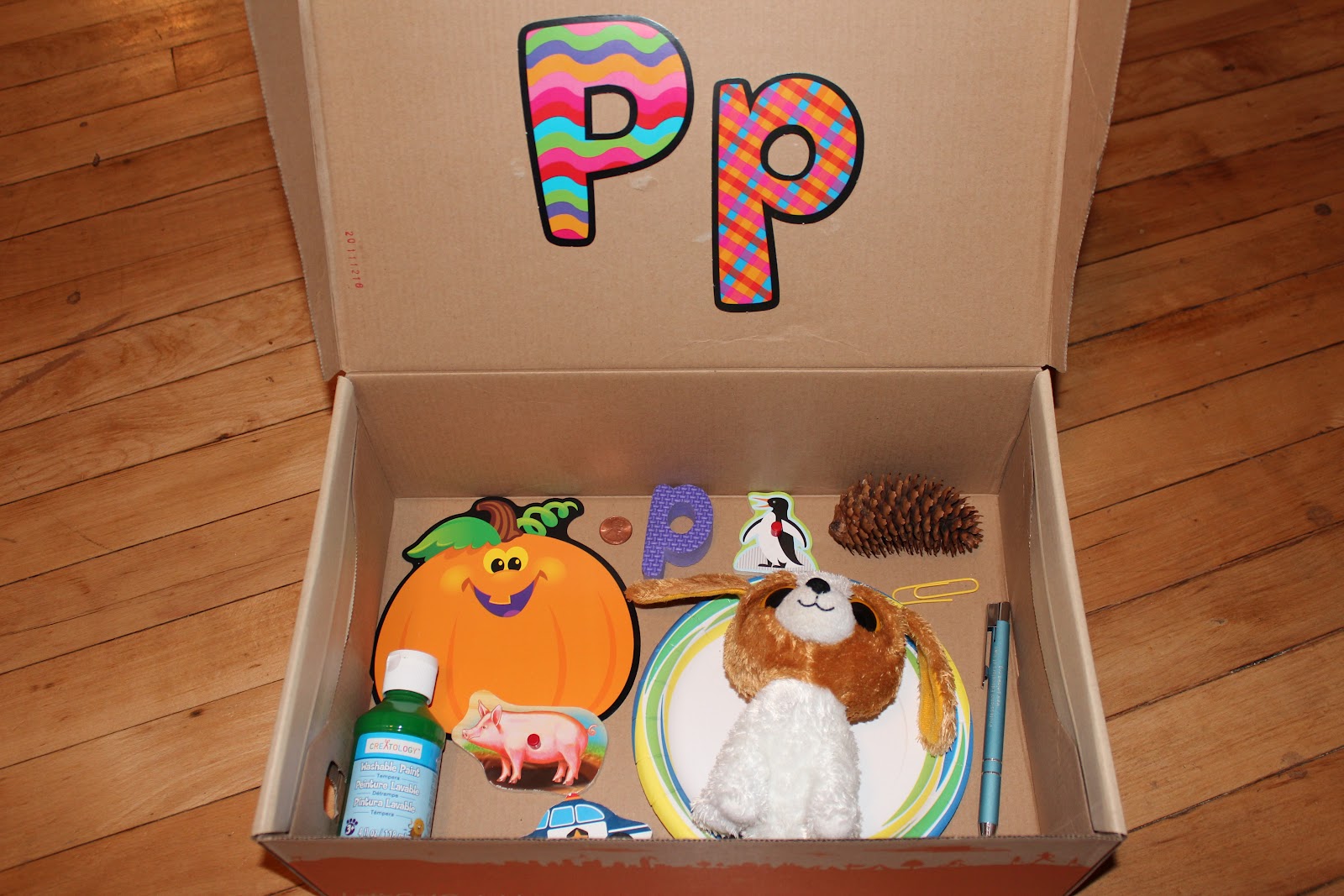 Letter P Alphabet Box Sensory Bin Teaching Mama