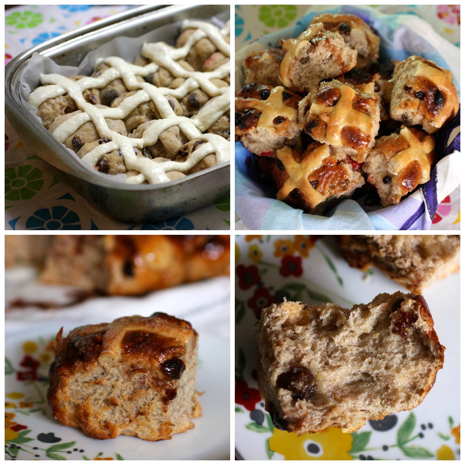 Green Gourmet Giraffe: Vegan Sourdough Hot Cross Buns with Marzipan