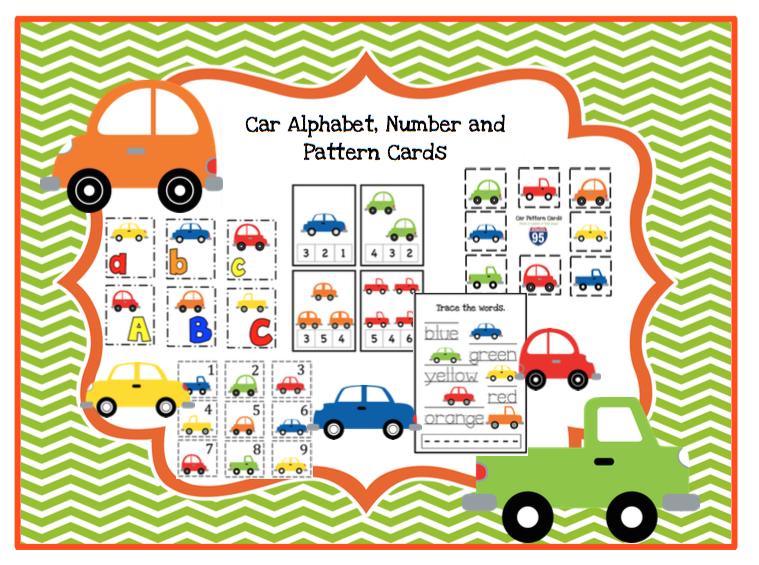 Preschool Bundle Cars and Signs ~ Preschool Printables