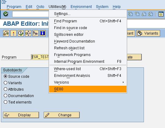 SAP ABAP 4 Tutorial: Menu Exit