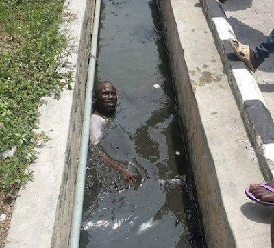 In Picture: Marijuana Weed Addict Falls Into Gutter, Plays Like Baby In ...