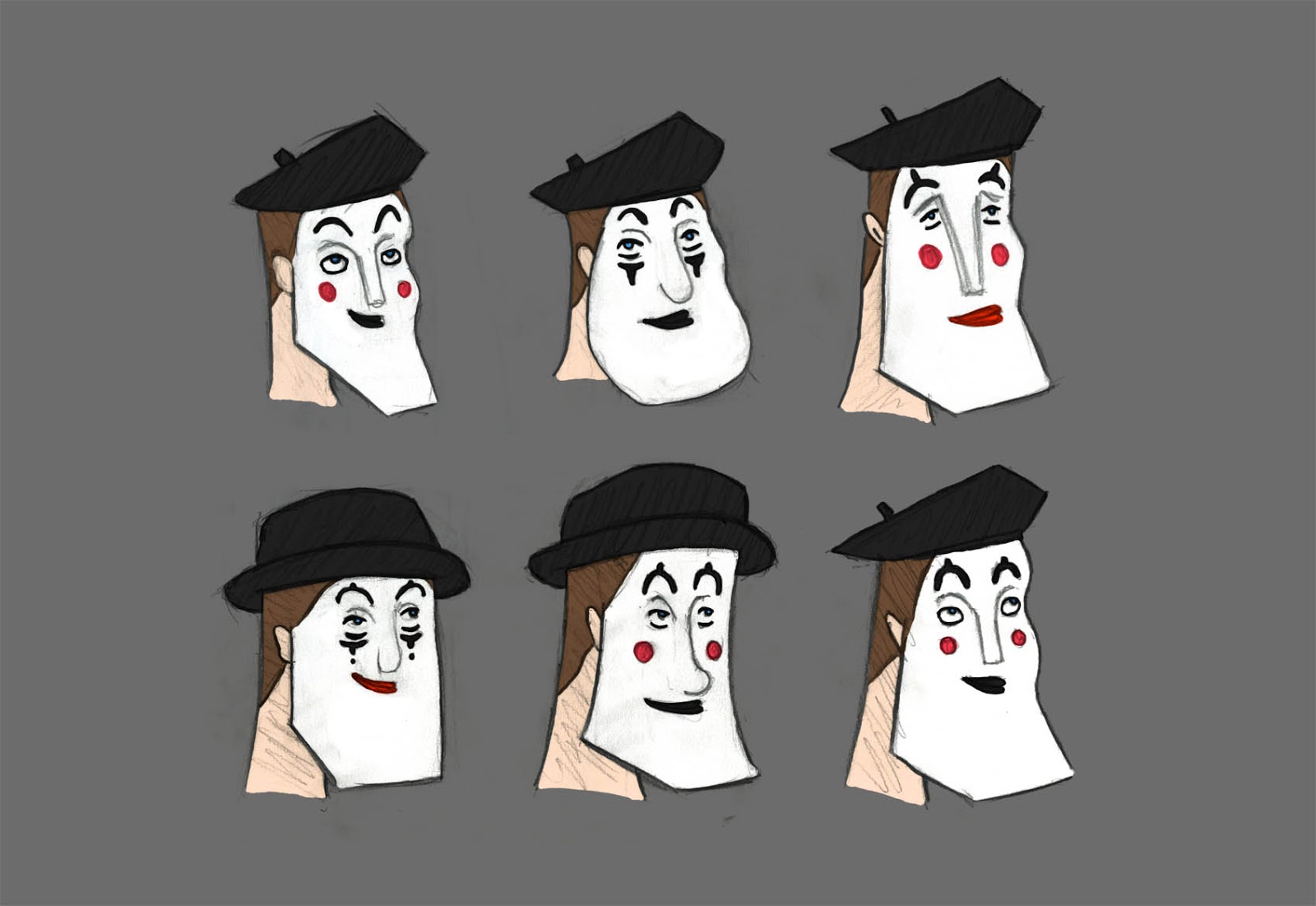 A Battle of Mimes: Mime Face Ideas