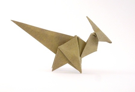 origami Parasaurolophus Quick 3D ~ origami instructions art and craft ideas