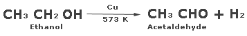Dehydrogenation of alcohol | Mastering Chemistry Help