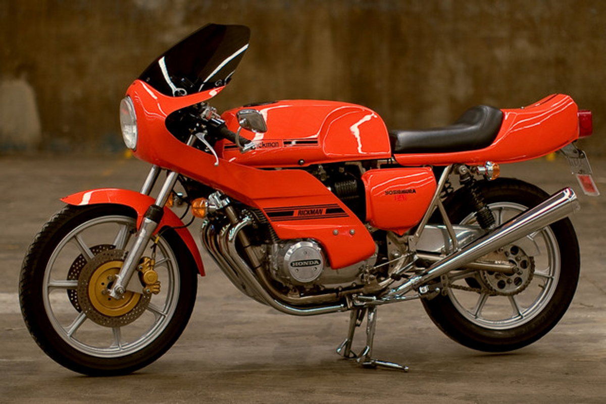 Cling on for dear life !!!: Rickman Honda by Paul Rigney