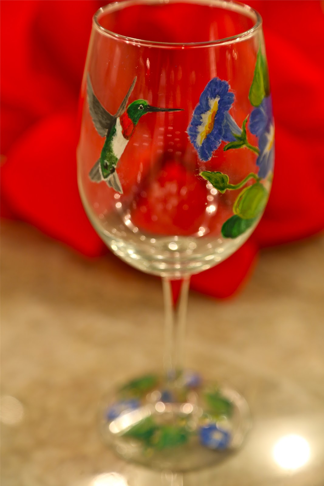 Sweet Southern Days: Hand-Painted Wine Glasses