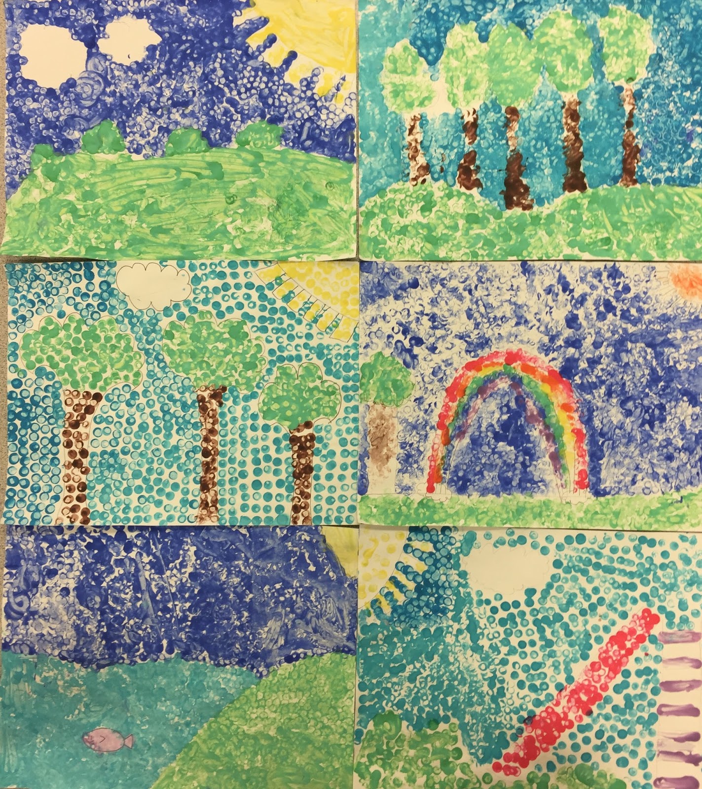 Art Class with Mrs. Kilpatrick: Pointillism in 2nd Grade!