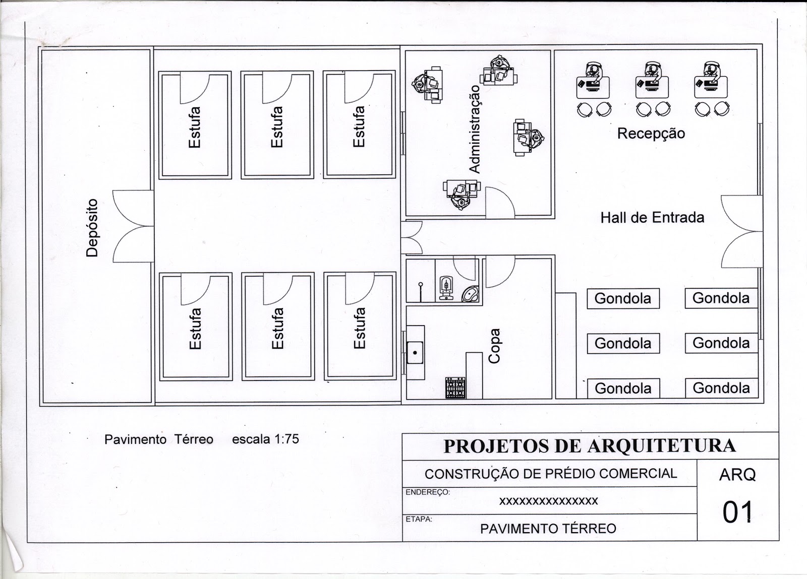 Cantinho Verde: Layout da empresa