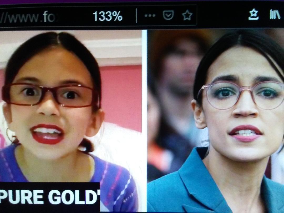 The Last Tradition: Mini AOC impersonator strikes again, pokes fun at ...