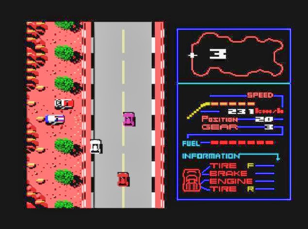8 Bits Wiki: F1 Spirit - The Way To Formula 1 Konami 1987 (MSX)