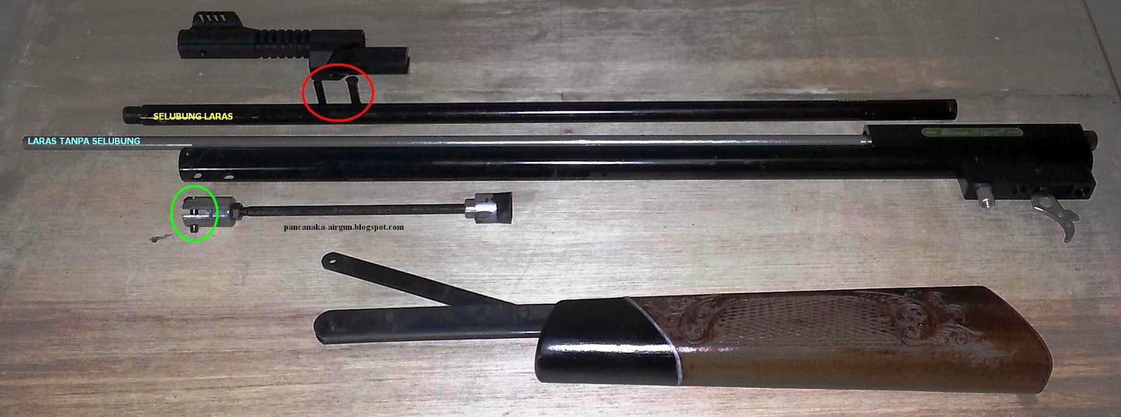 Pancanaka Airgun Works: Reparasi: Bongkar Senapan Sharp Tiger Long Barrel