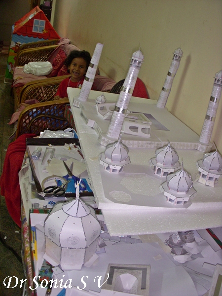 Cards ,Crafts ,Kids Projects: Taj Mahal Paper Model