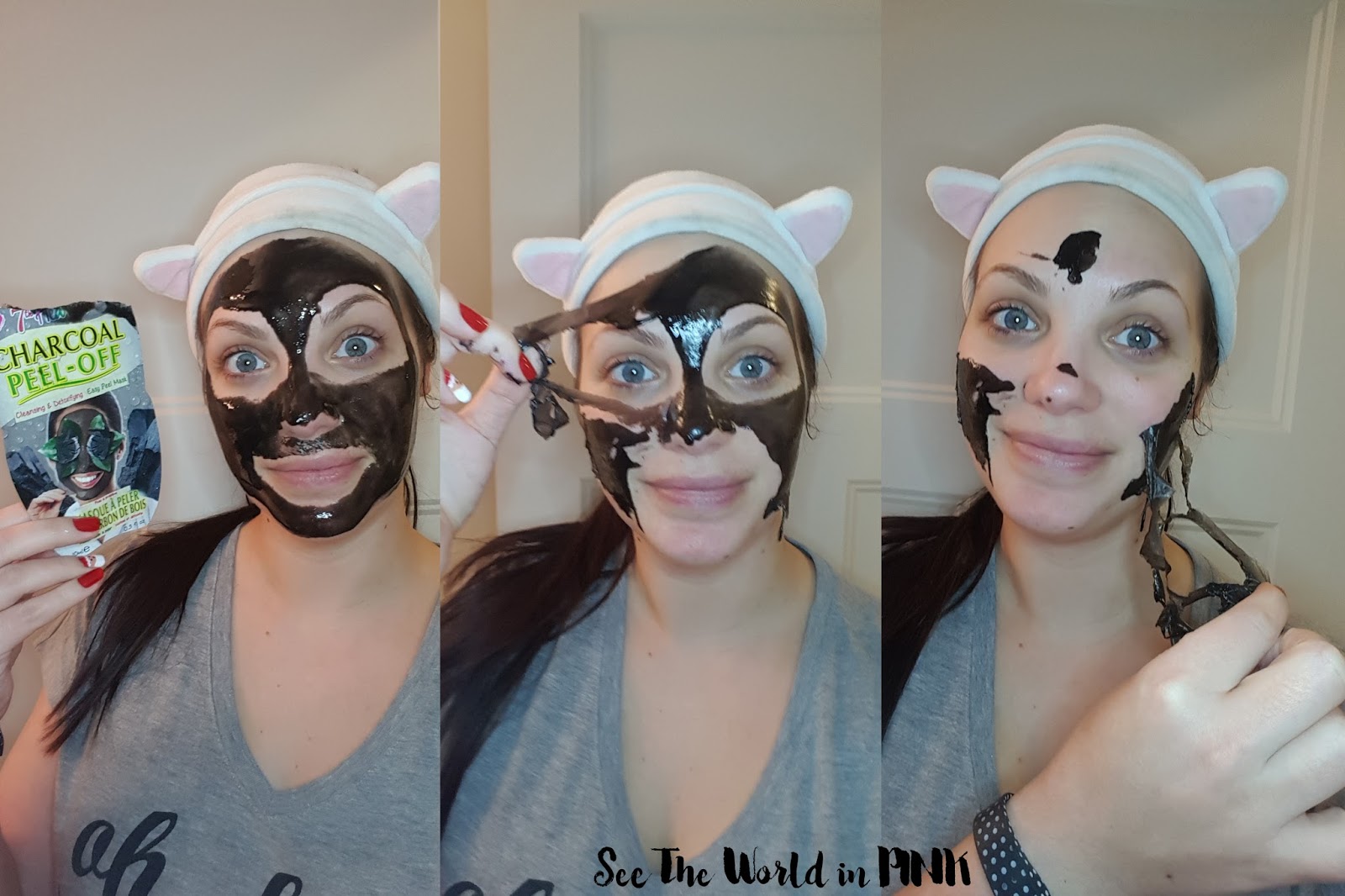 Mask Wednesday - 7th Heaven Charcoal Peel Off Masque Try-on and Review ...