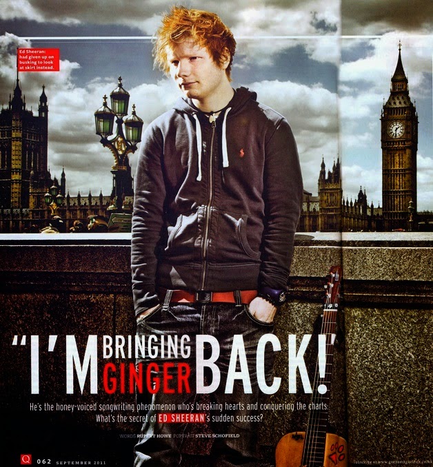 Ben Hunter A2 Media : Ed Sheeran Magazine advert research
