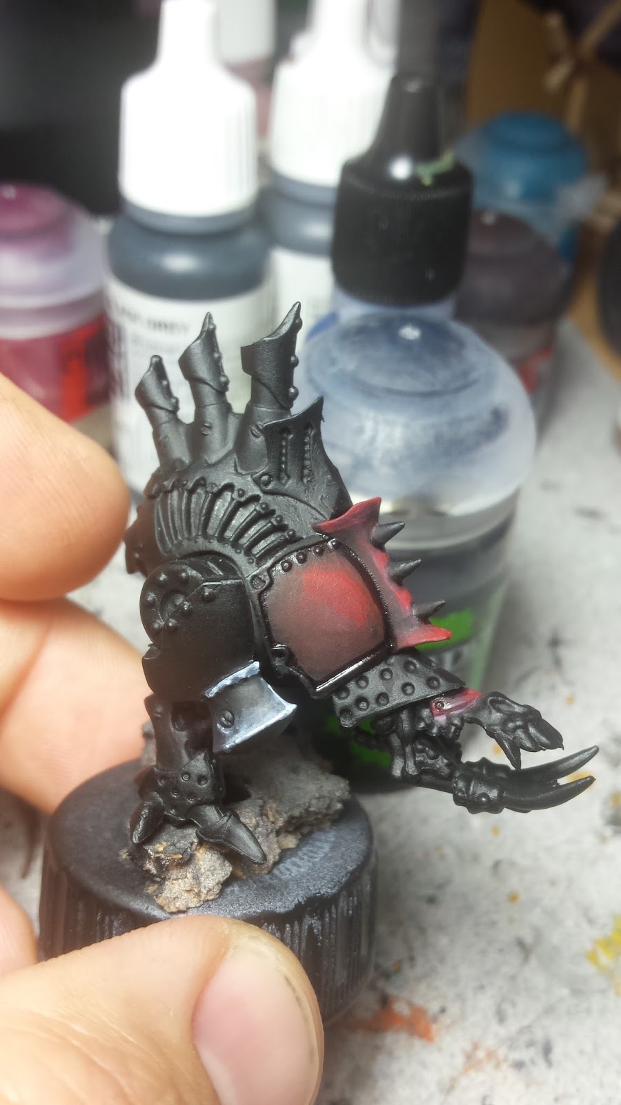 Brush Wizard: Painting up Cryx: Deathripper Test Model