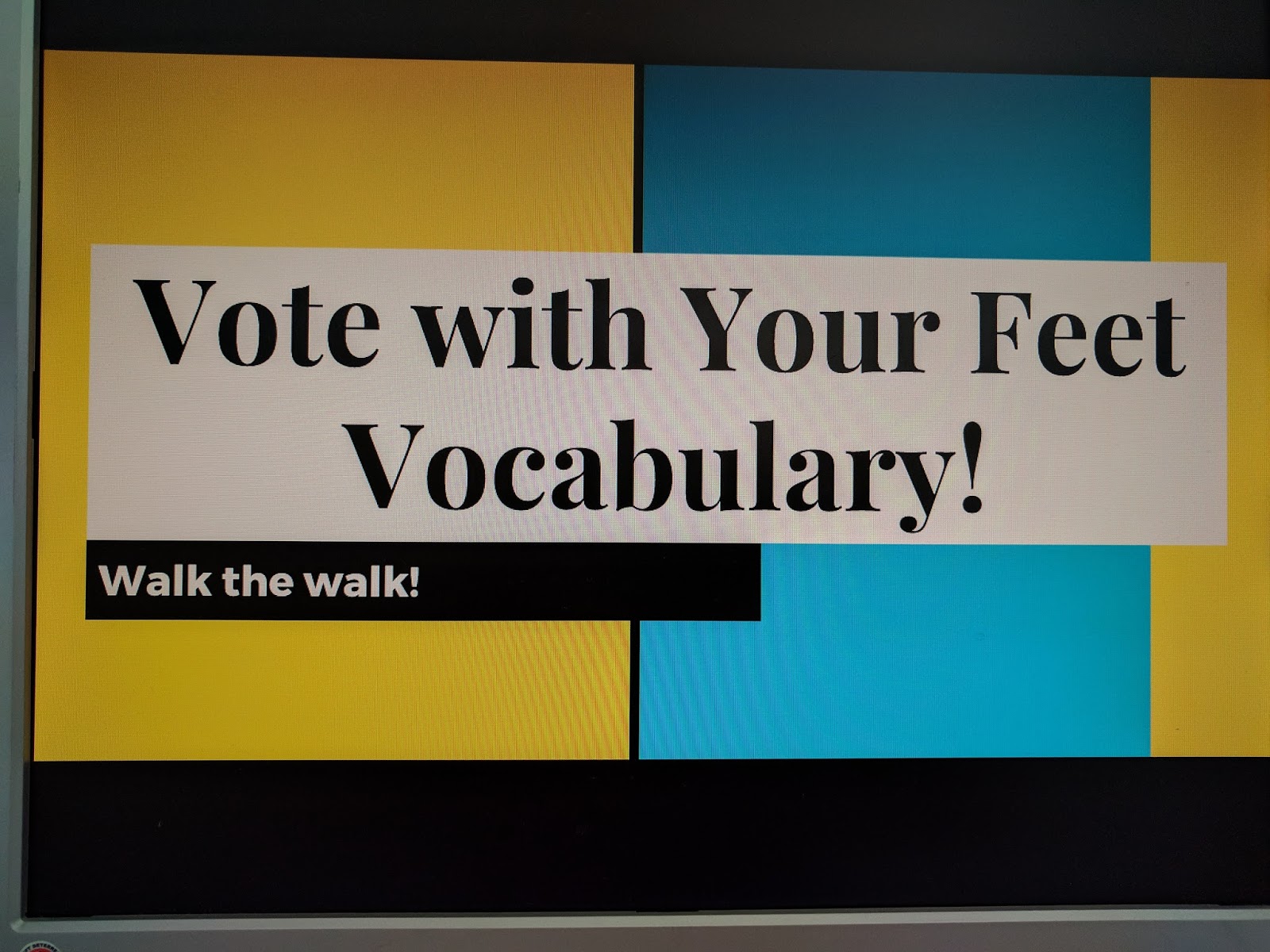Curiously Collaborative: Vote With Your Feet Vocabulary