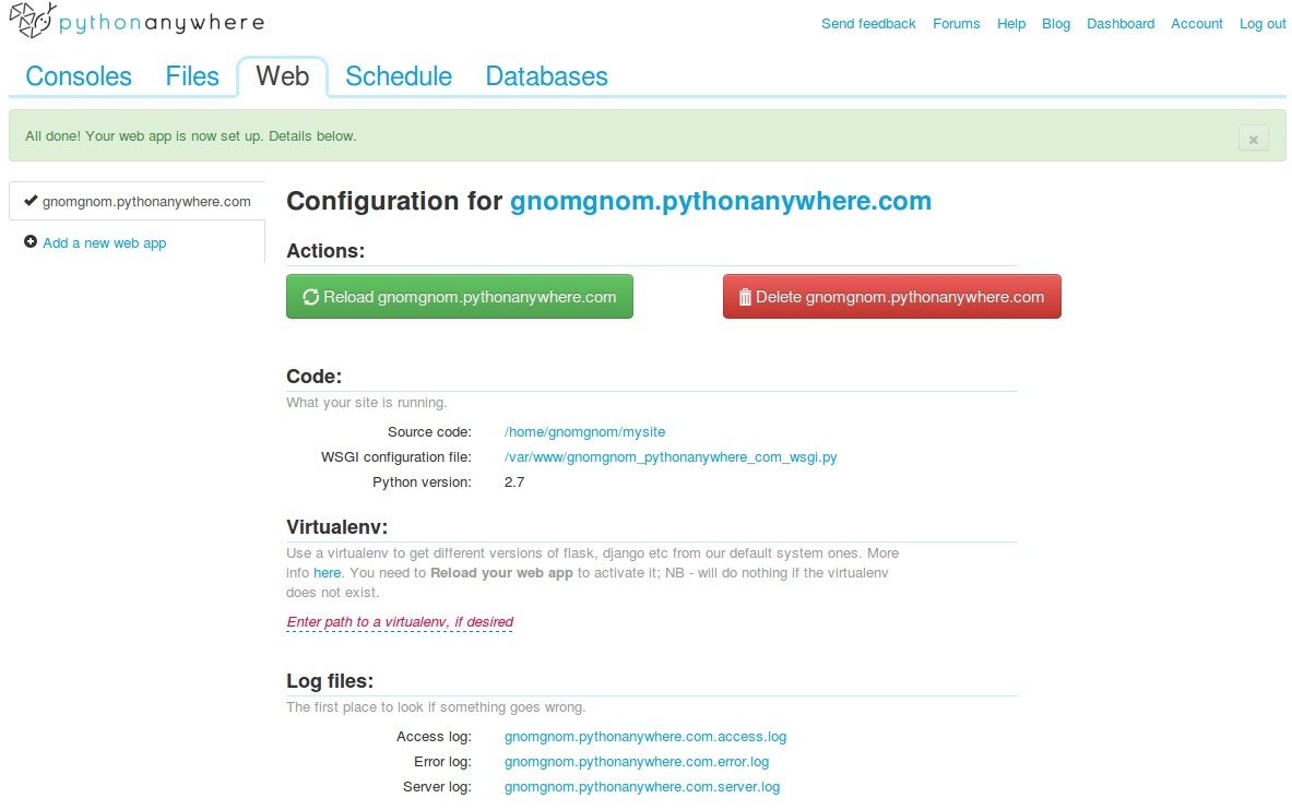 Python Flask Pythonanywhere Partie 6 Héberger Flaskr Chez Pythonanywhere Mchobby Le Blog