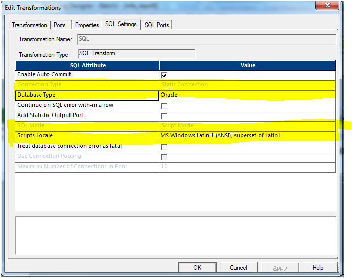 Next to to SQL Ports tab: