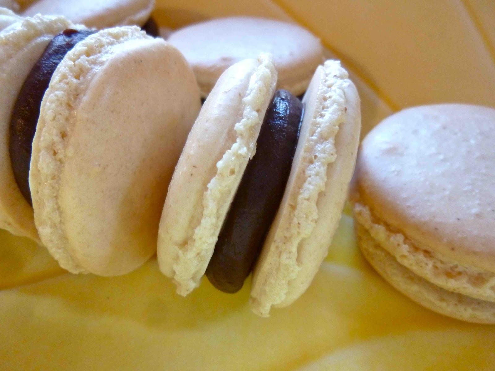 Ginger Macarons with Dark Chocolate Port Ganache – Diary of a Mad Hausfrau